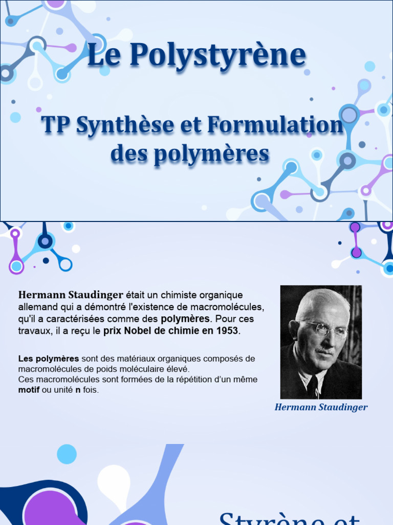 Tp Synthese(Polystèrene) | PDF | Polystyrène | Recyclage Tp Synthese(Polystèrene) | PDF | Polystyrène | Recyclage