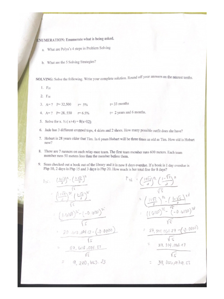 ENUMERATION Enumerate What is Being Asked. | PDF