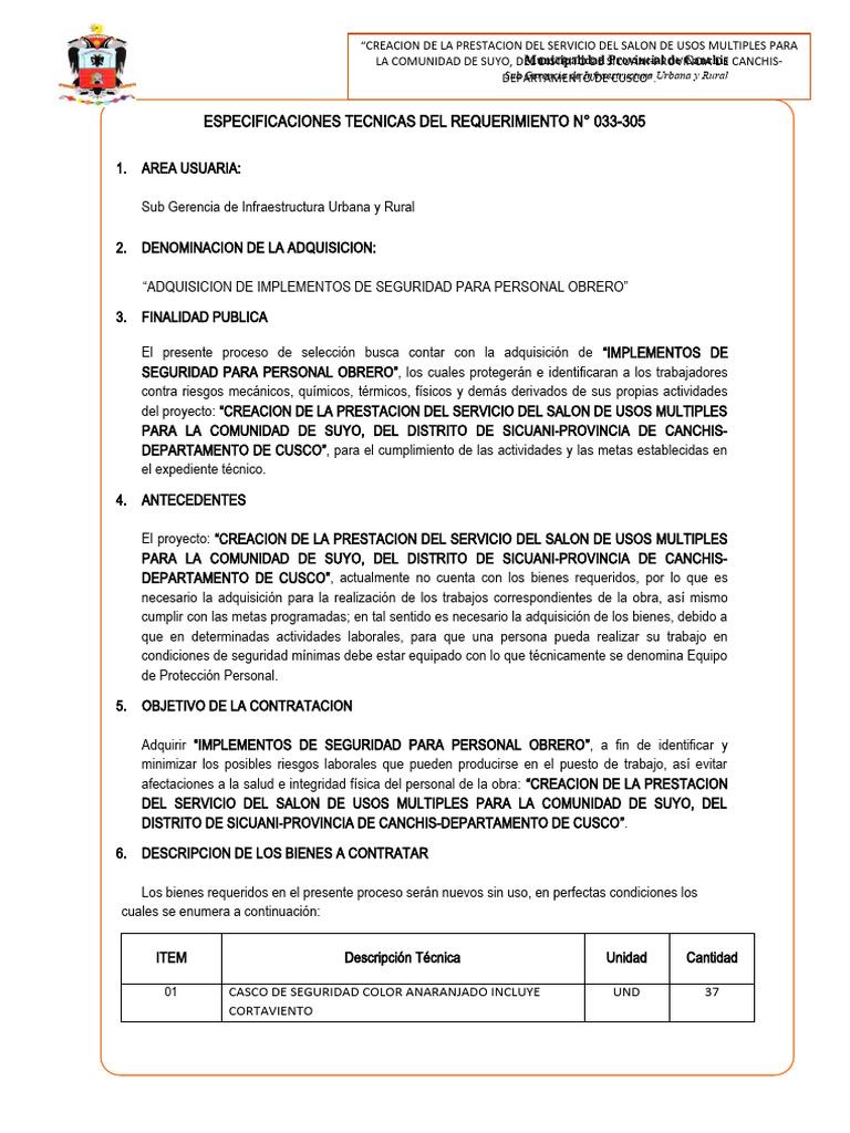 03 Ee - Tt. Epp para Personal Obrero | PDF | Guante