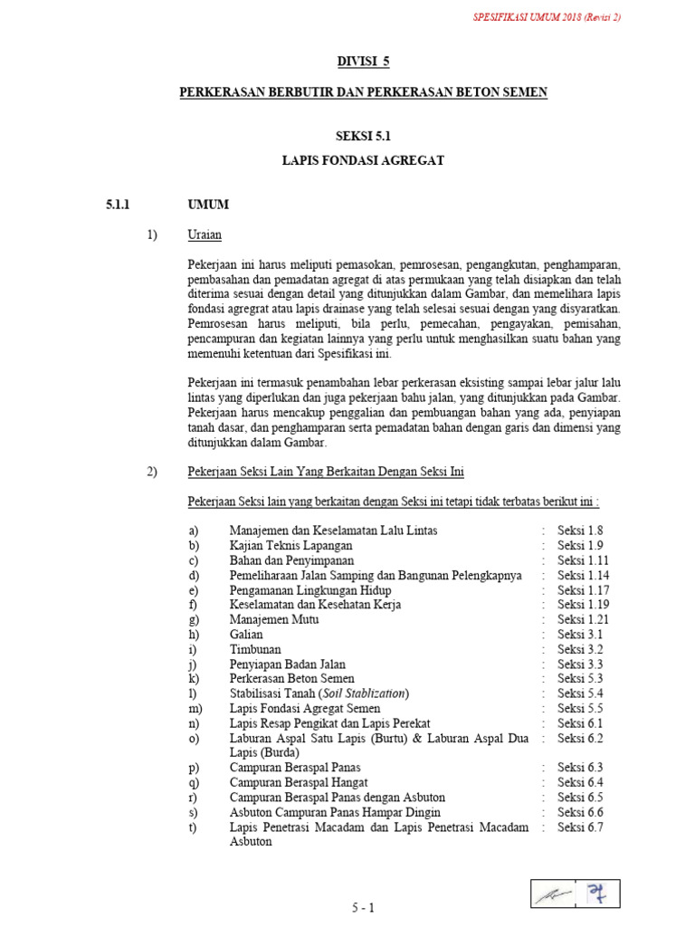 Spesifikasi Teknis - Lpa Acwc | PDF