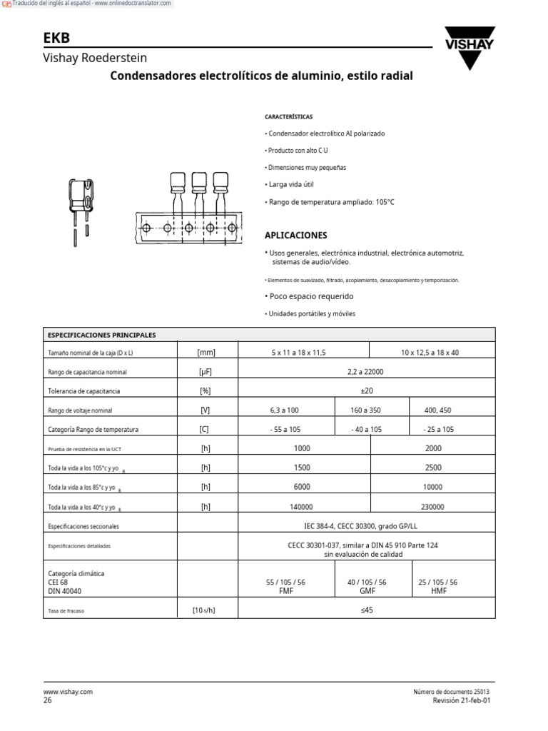 Condensador Electrolitico | PDF | Cantidades fisicas | Electromagnetismo