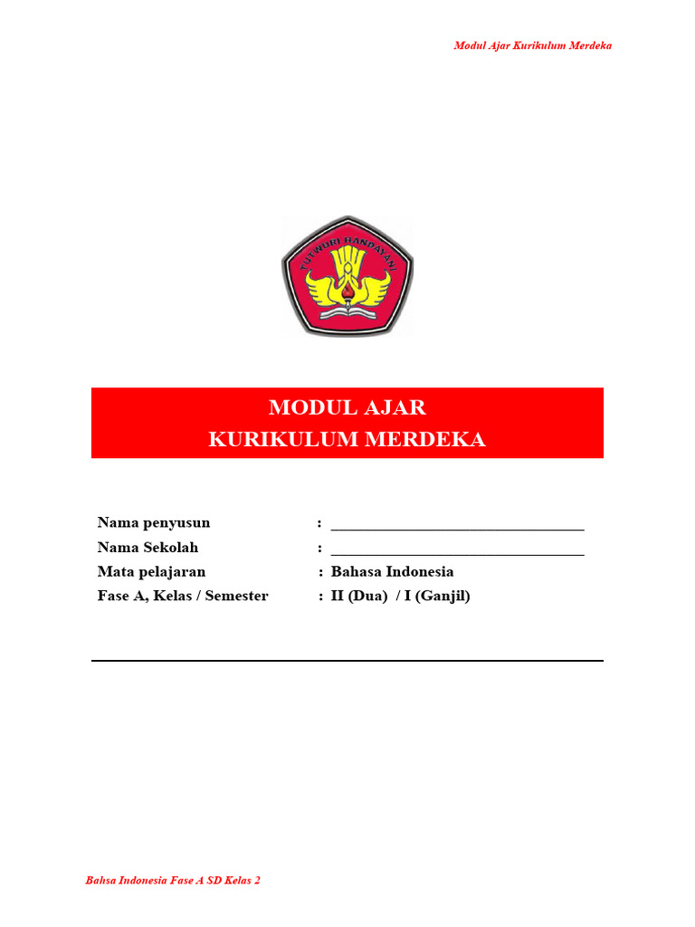 Modul Ajar B Indonesia Kelas 2 Bab 1 Pdf
