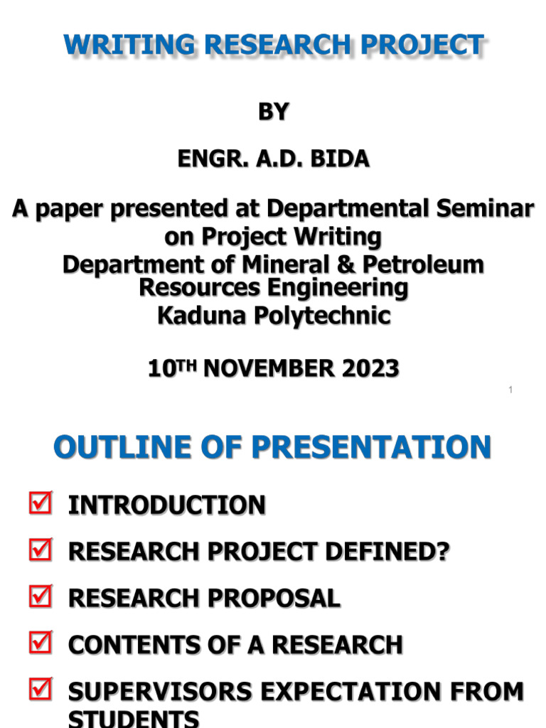 Research Project Writing Guide | PDF | Methodology | Science