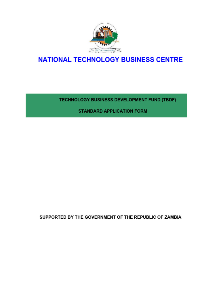 TBDF New Form 2022 | PDF | Entrepreneurship | Innovation