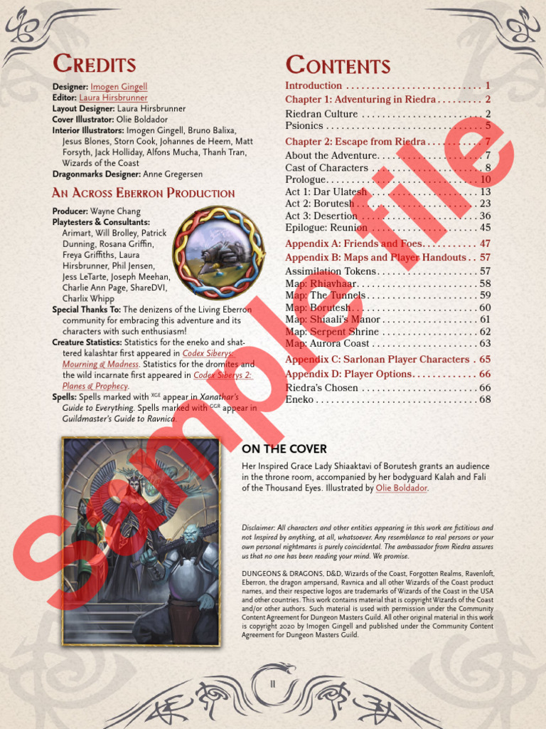 Sample | PDF | Dungeons & Dragons