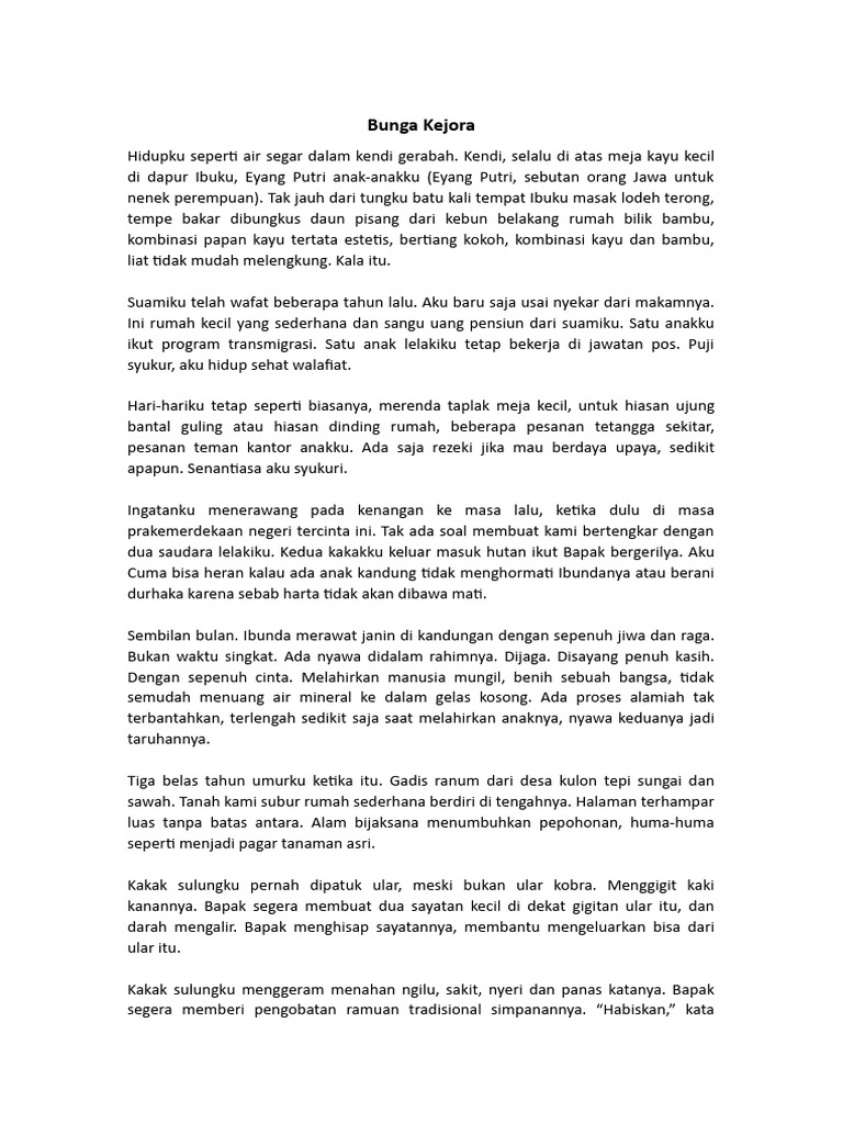 Bunga Kejora | PDF | Puisi