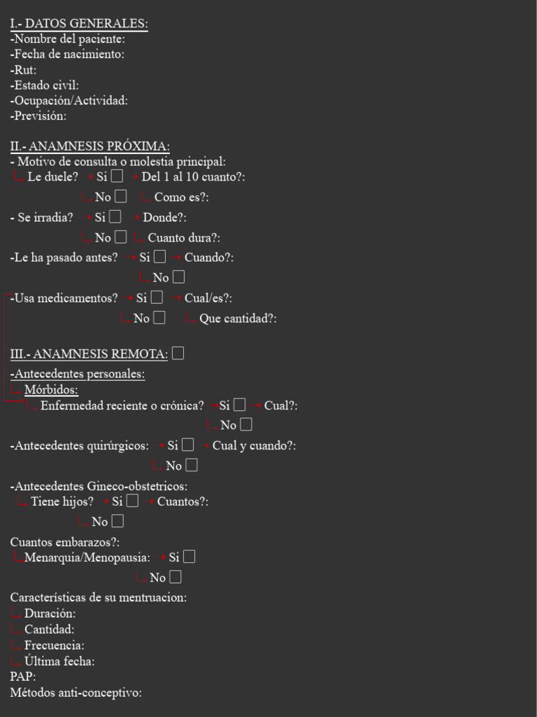 Ficha Historia Clínica | PDF | Enfermedades y trastornos | Medicina CLINICA