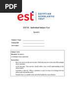 EST I Sample Exercises | PDF