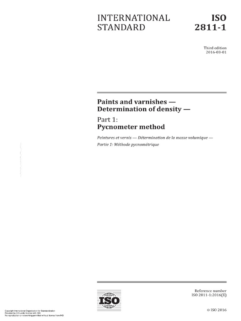 Iso 2811 - 1 | PDF
