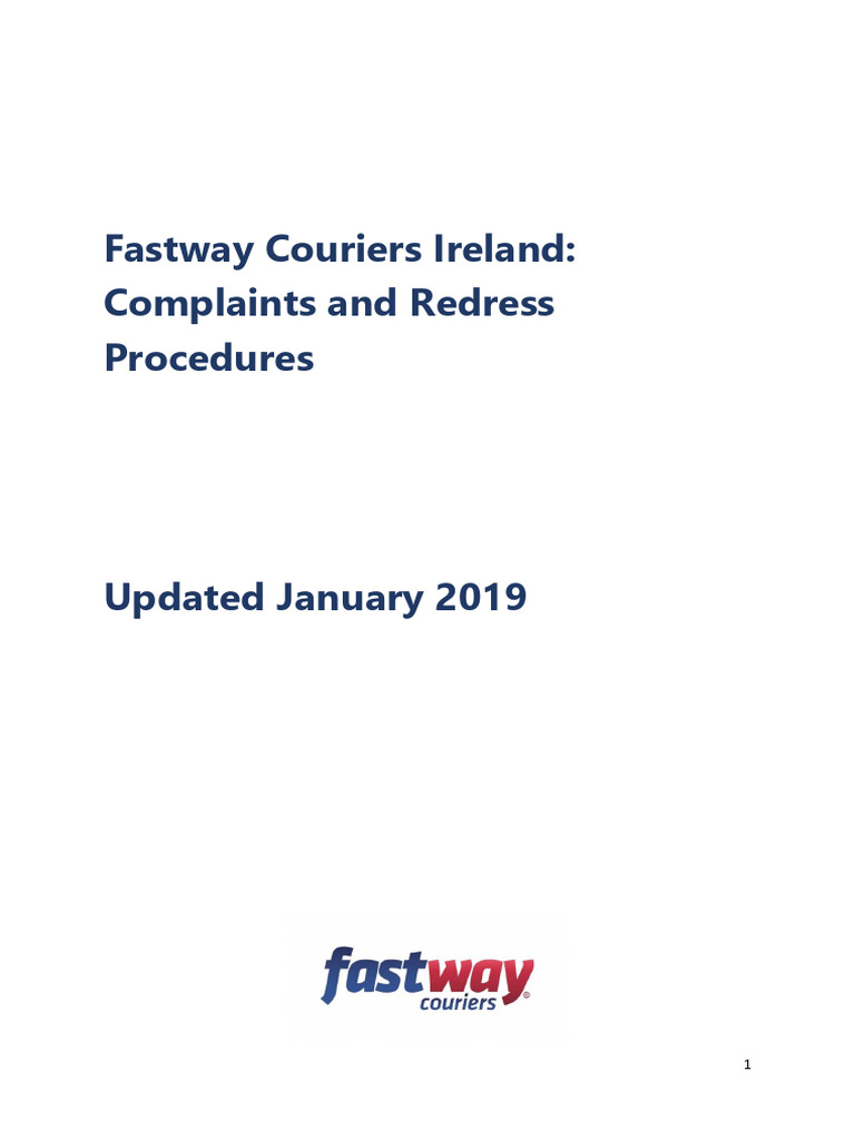 Fastway Couriers Complaints Procedures | PDF | Franchising | Mail