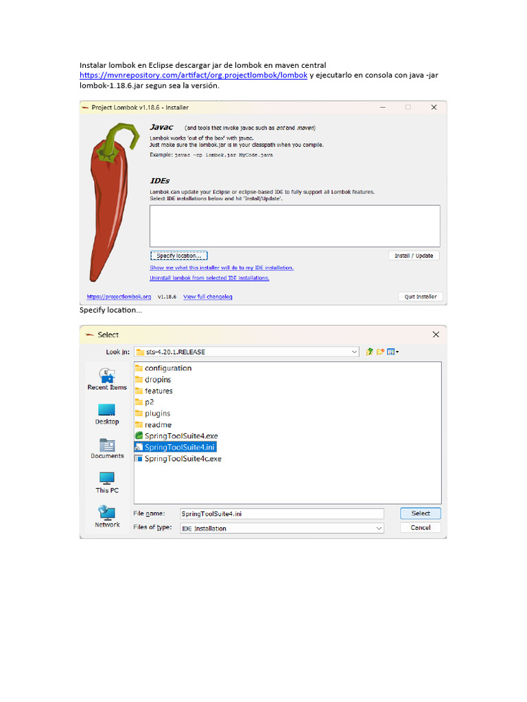 Instalar Lombok en Eclipse fácilmente | PDF