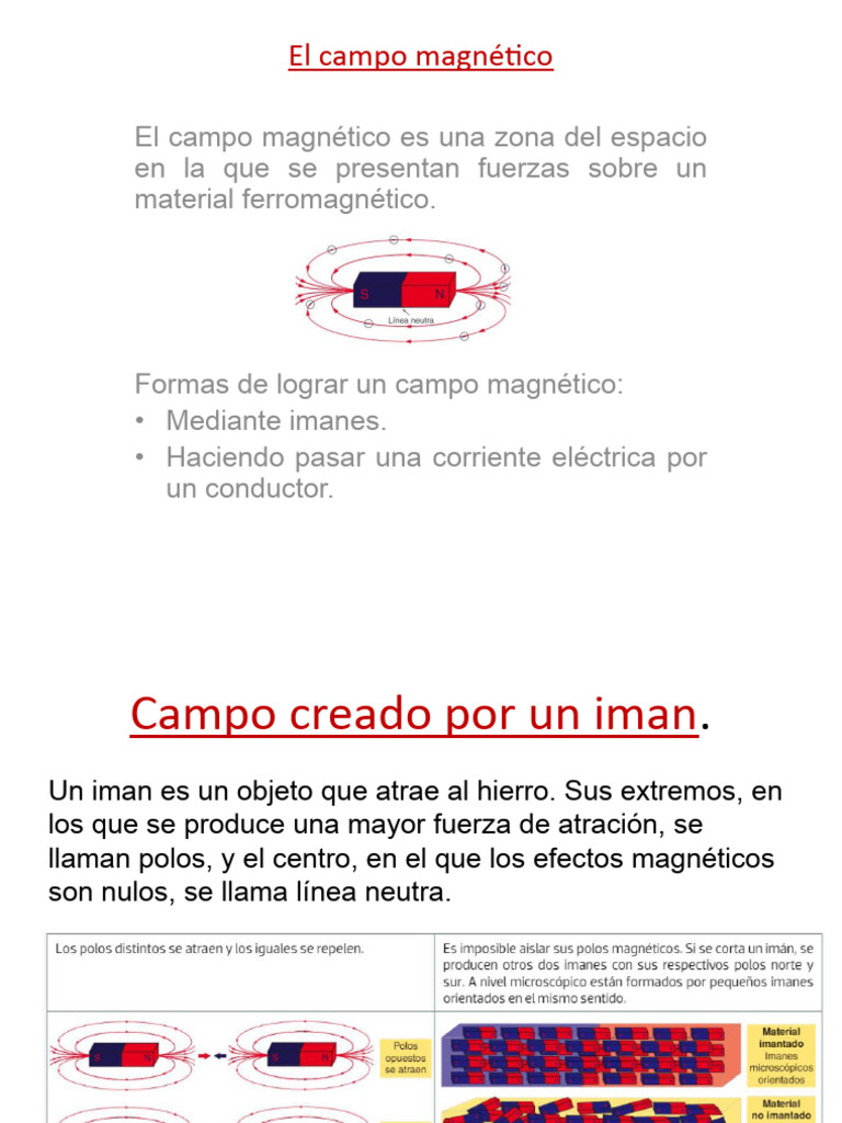 Presentación Magnetismo | PDF | Imán | Magnetismo