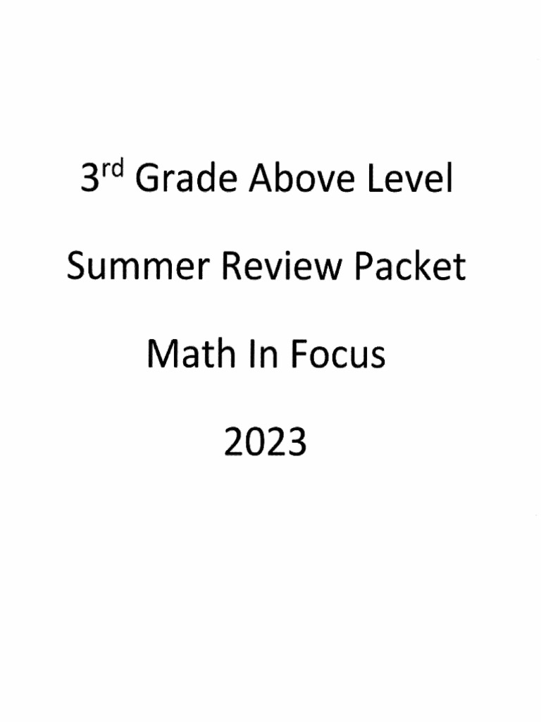 Grade 3 Above Review- Updated | PDF