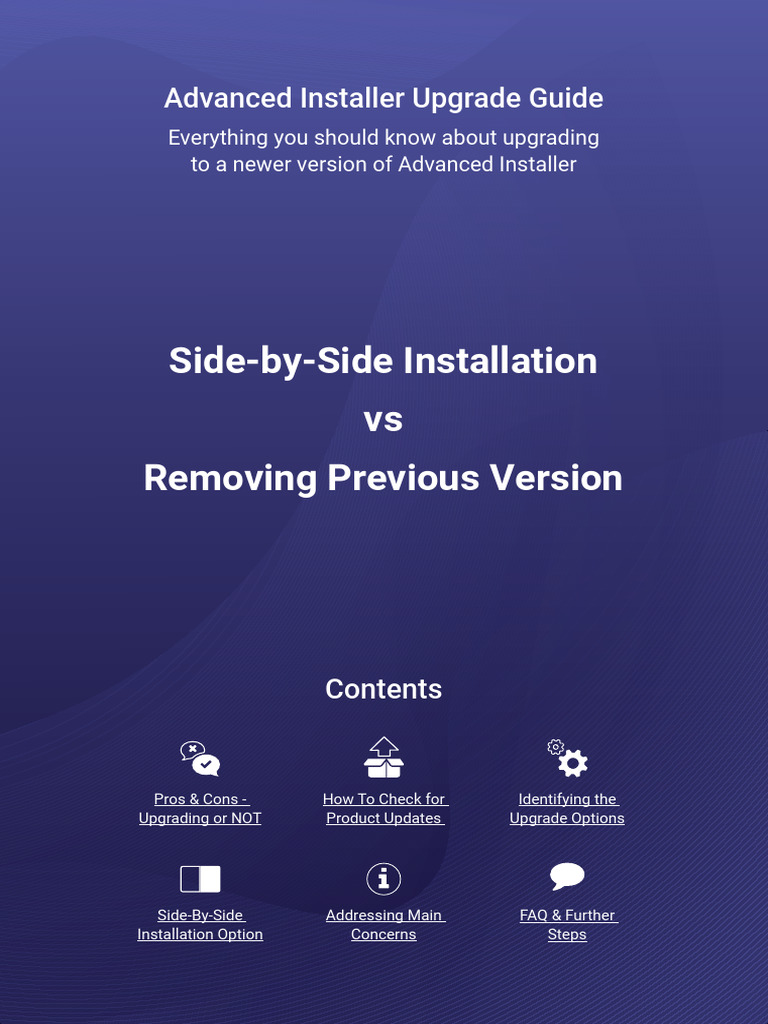 Advanced Installer Upgrade Guide | PDF | Installation (Computer ...