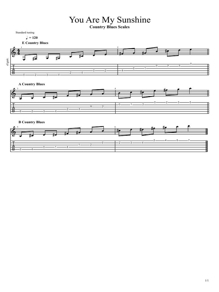 You Are My Sunshine-Scales | PDF