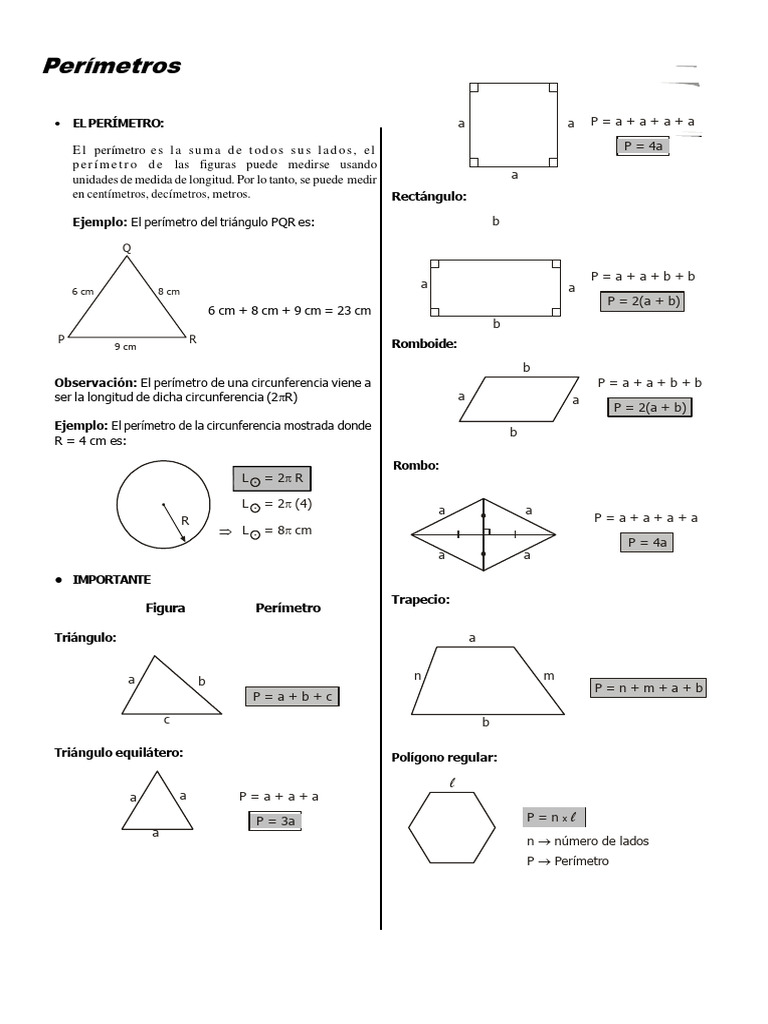 Perimetro y Area 2 | PDF | Triángulo | Geometría