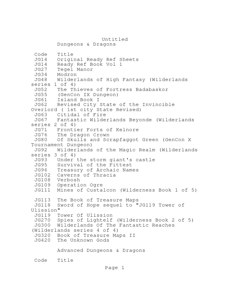 Judges Guild Product Catalog | PDF | Dungeons & Dragons | Role Playing ...