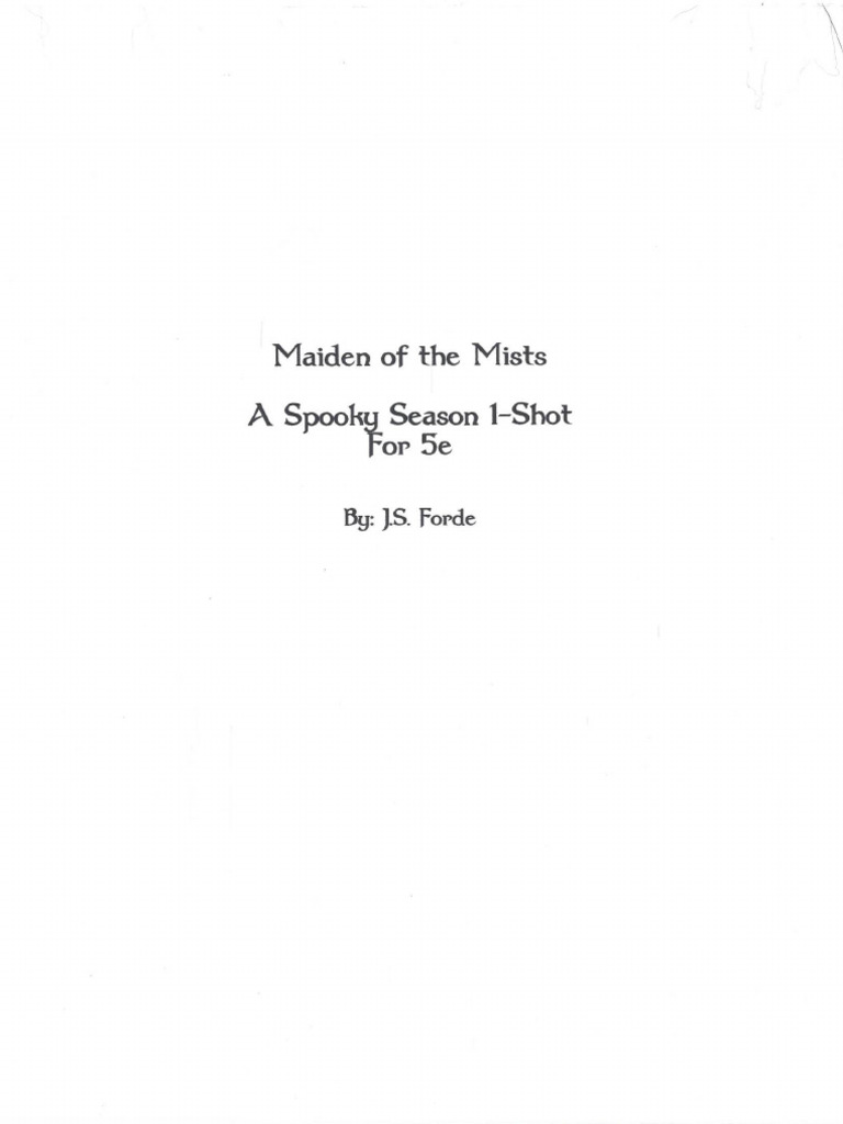 Maiden of The Mist | PDF