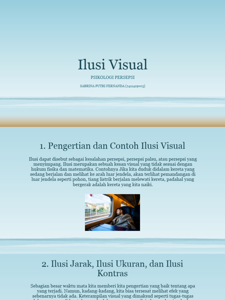 Pengertian dan Contoh Ilusi Visual | PDF | Filsafat