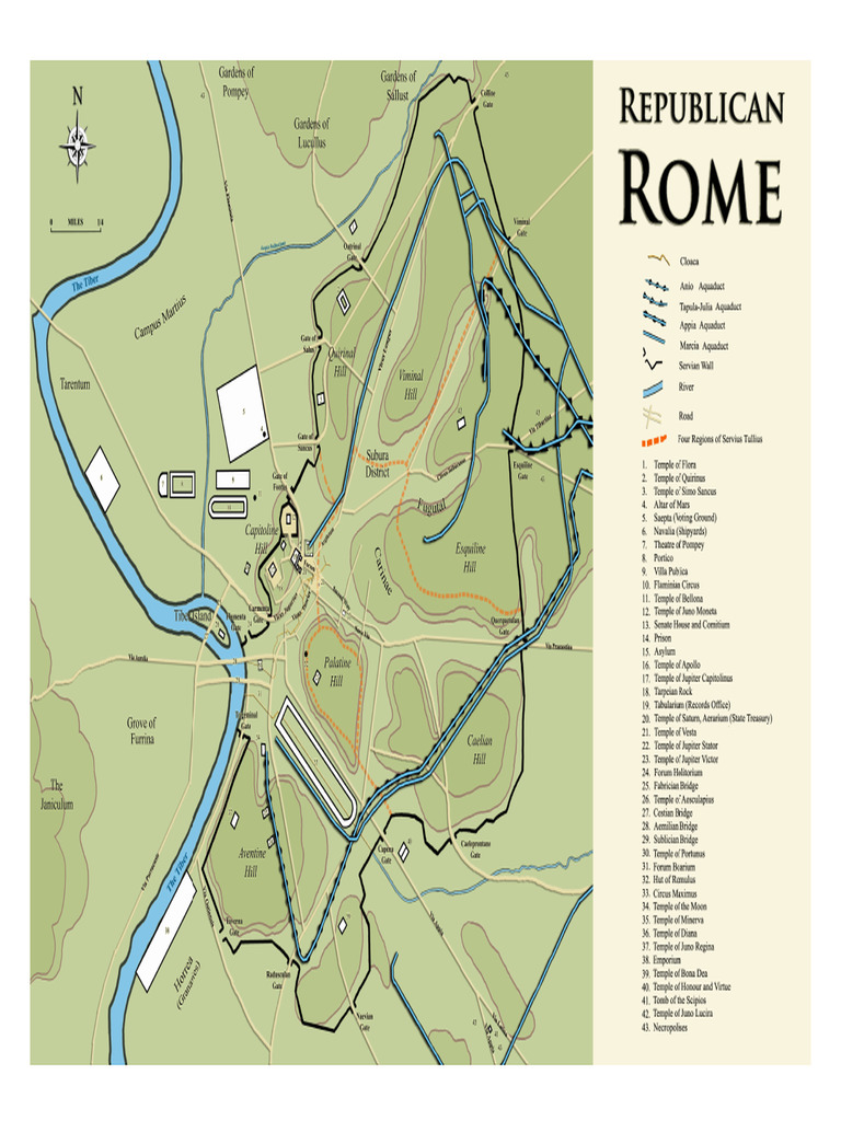 BRP - Rome - Map of Republican Rome | PDF
