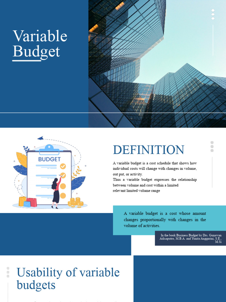 Variable Budget | PDF | Regression Analysis | Applied Mathematics