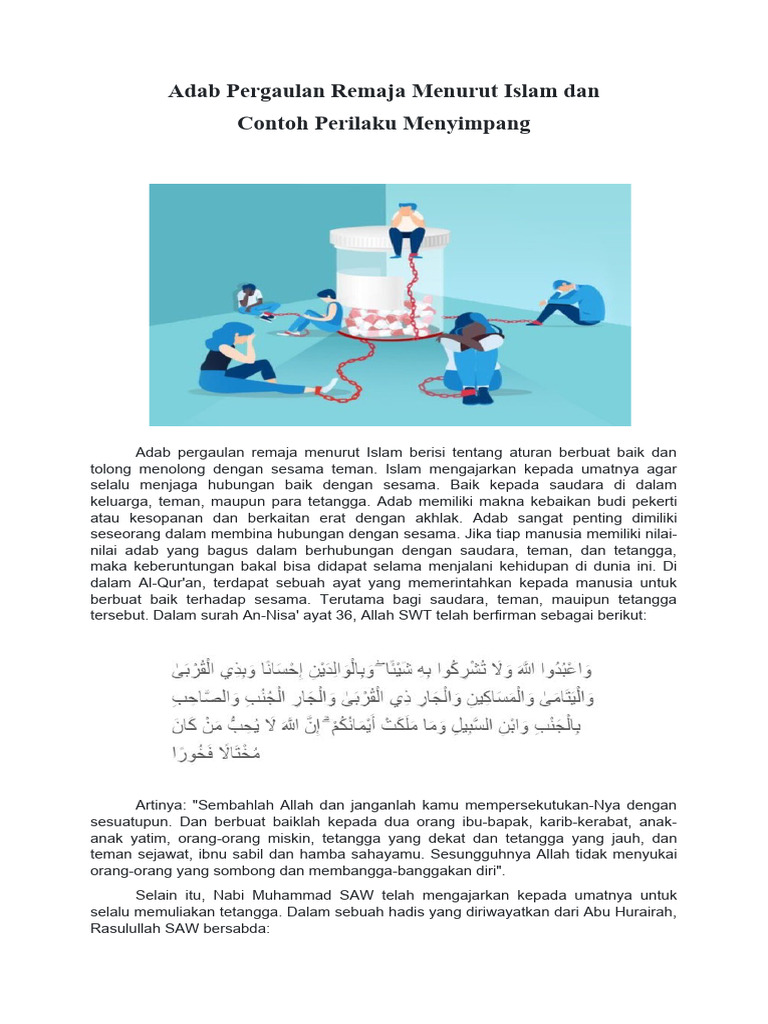 Adab Pergaulan Remaja dalam Islam | PDF | Ilmu Sosial