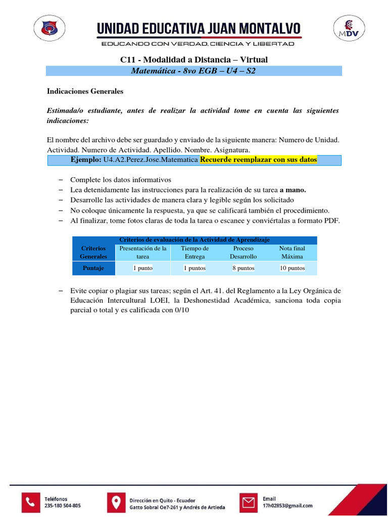 U4-S2 - Veloz - Edgar - Mat | PDF