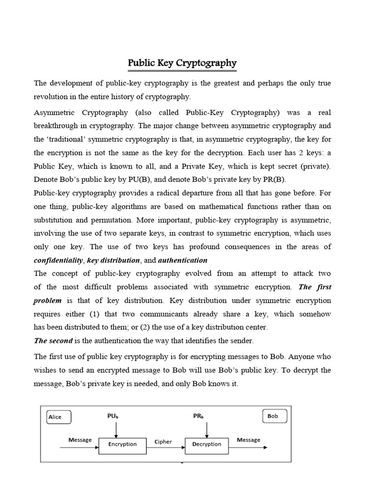 فتح Public key⁩ | PDF | Public Key Cryptography | Cryptography