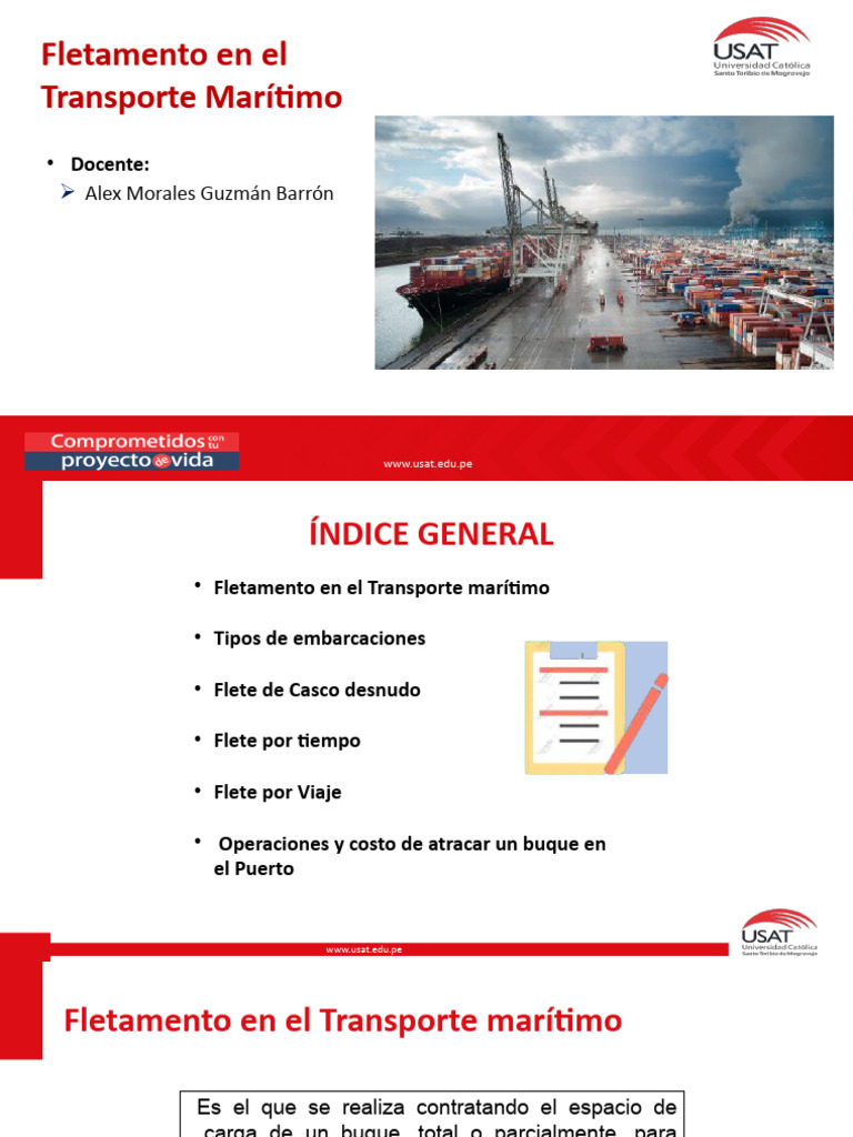 Fletamento y Operaciones Marítimas | PDF | Transporte | Transporte de ...