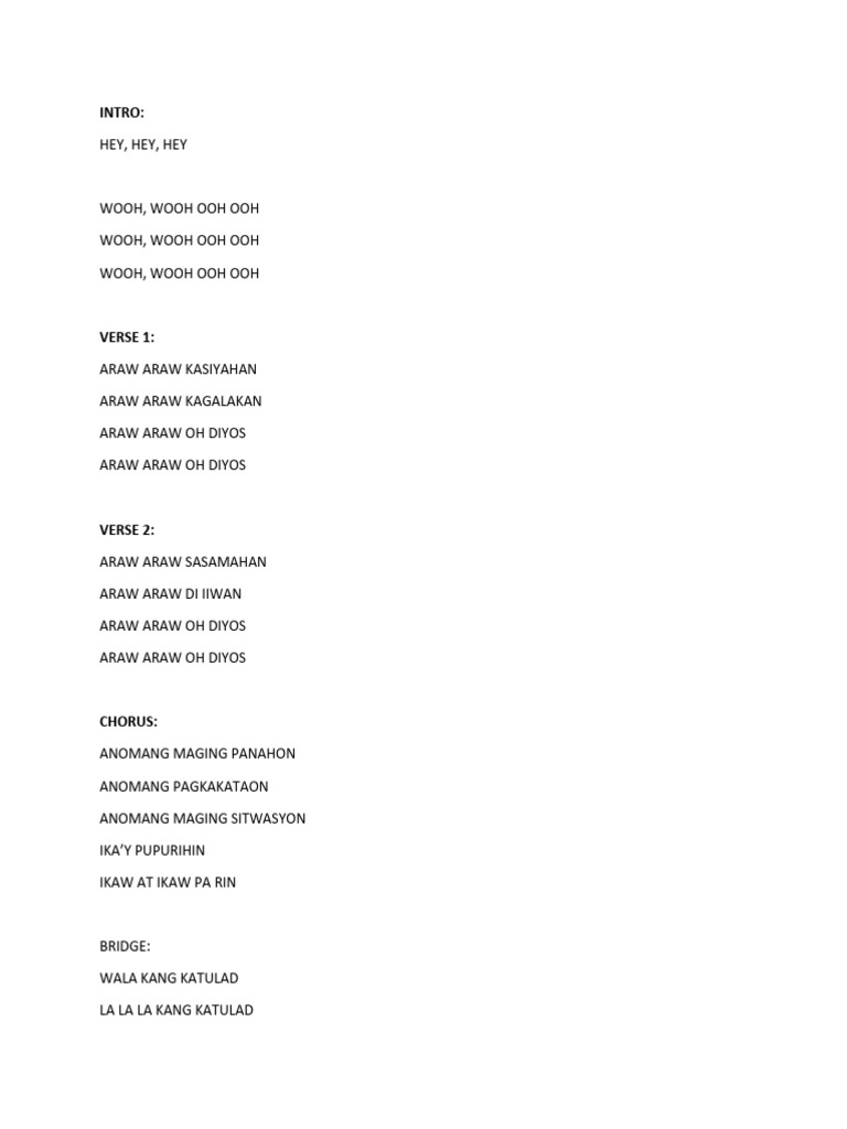 Araw Araw | PDF