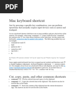 Apple Shortcuts | PDF | Computer Keyboard | Keyboard Shortcut