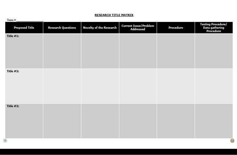Title Matrix | PDF