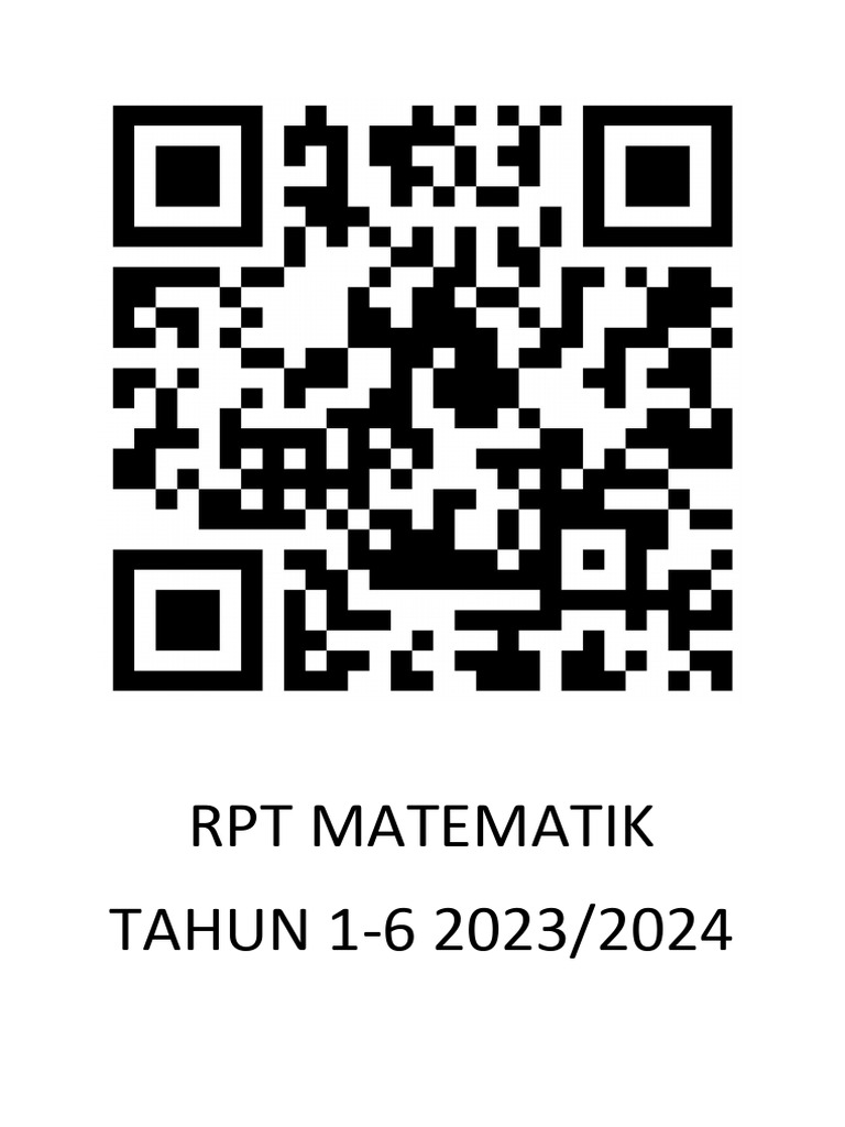 QR RPT Matematik T 1 Hingga 6 2022 2023 | PDF