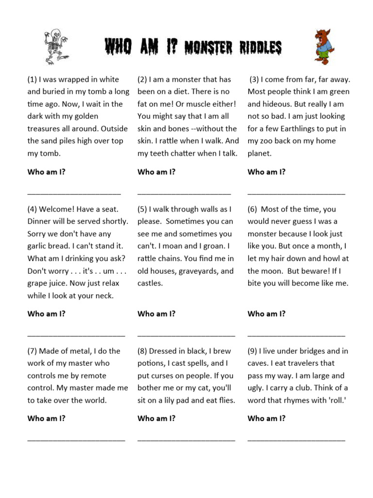Monster Riddles | PDF