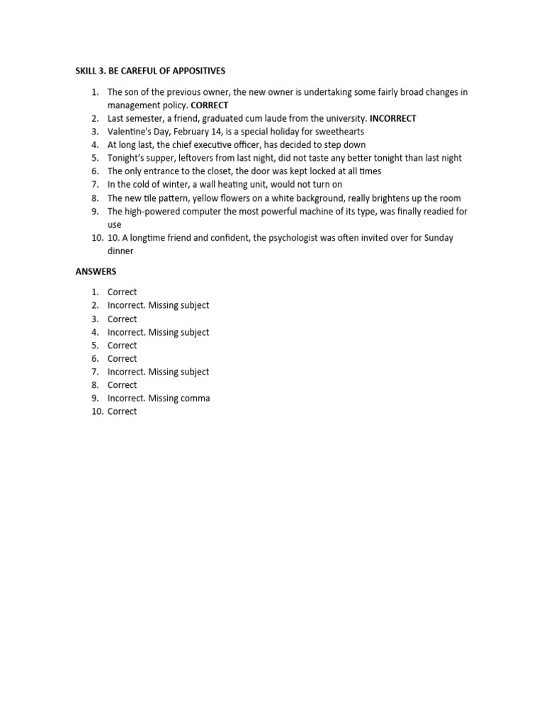 Understanding Appositives in Writing | PDF