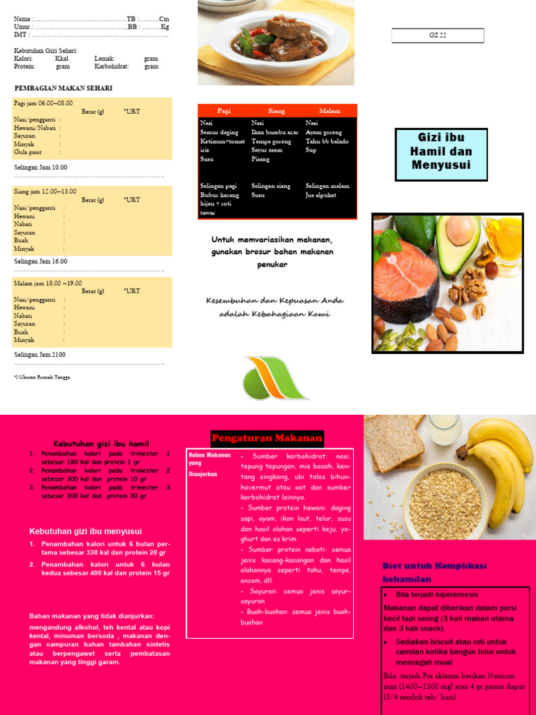Leaflet Ibu Hamil Dan Menyusui | PDF