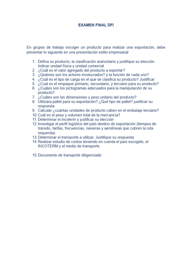 Examen Final Dfi | PDF | Negocios