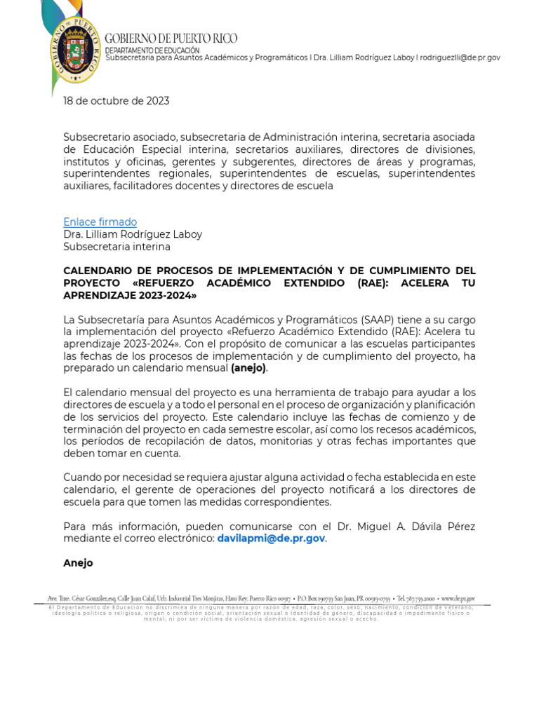 03 Calendario RAE 2023-24 | PDF