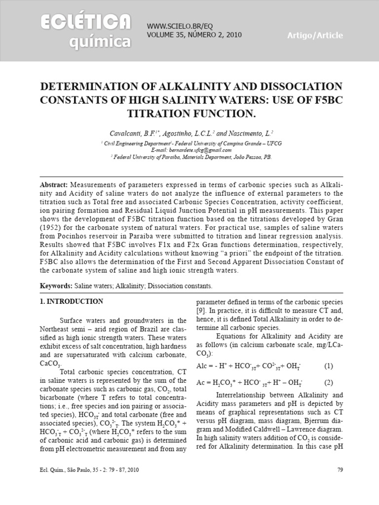 Alkalinity and Acidez | Download Free PDF | Ph | Alkalinity