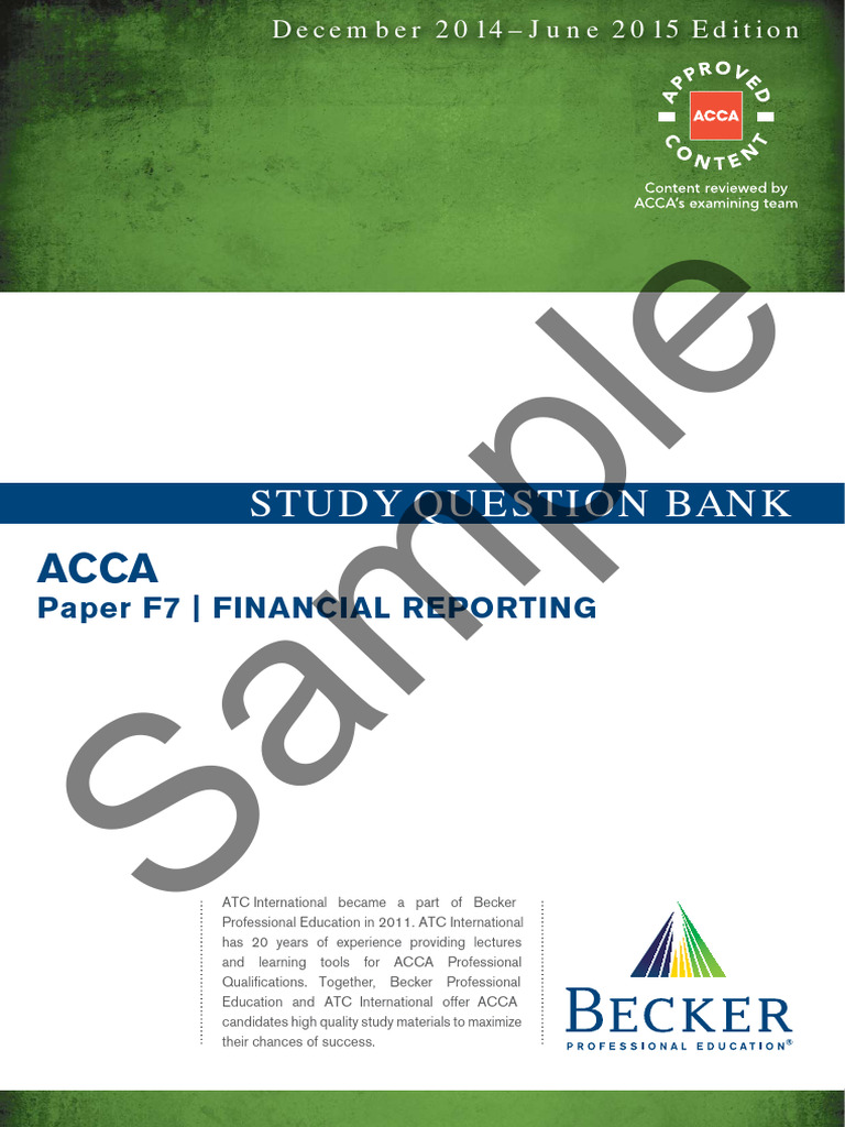 Acca QB F7 | PDF | International Financial Reporting Standards | Dividend