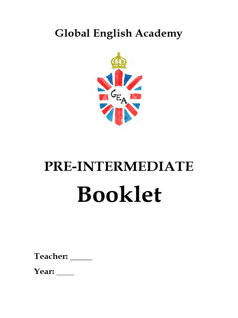 Pre Intermediate Booklet | PDF