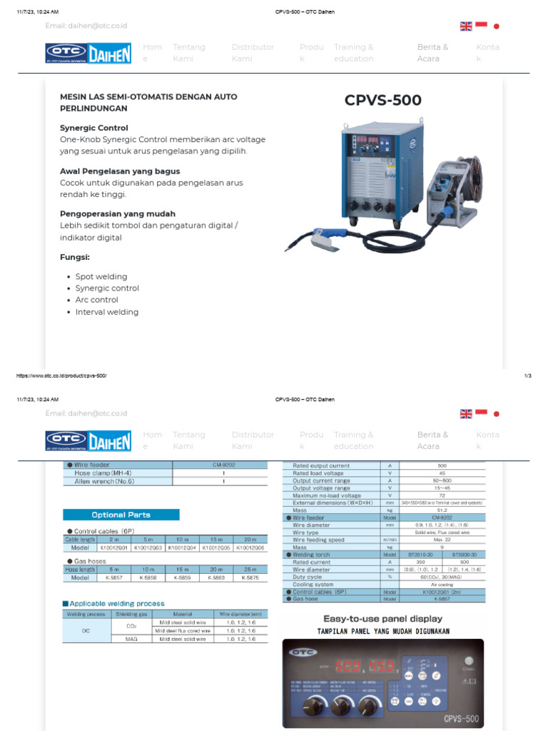 CPVS-500 - OTC Daihen | PDF