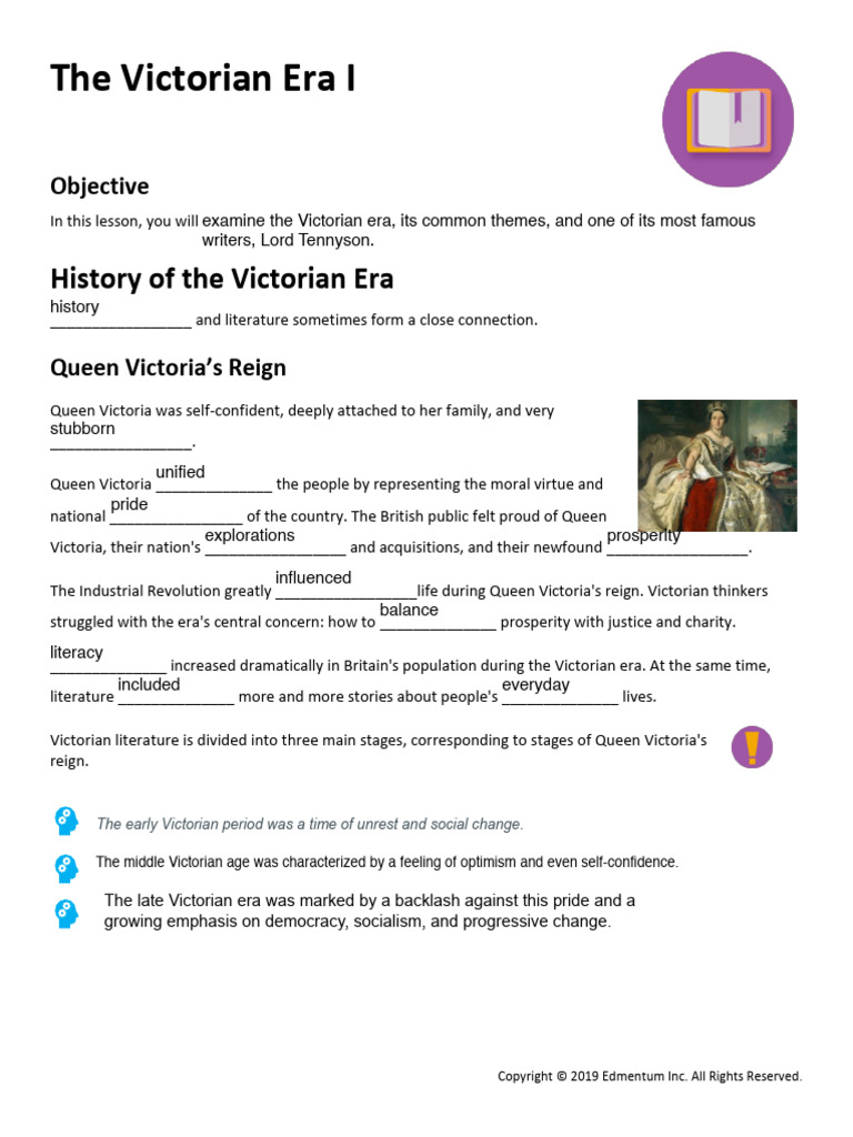 Guided Notes - The Victorian Era I | PDF