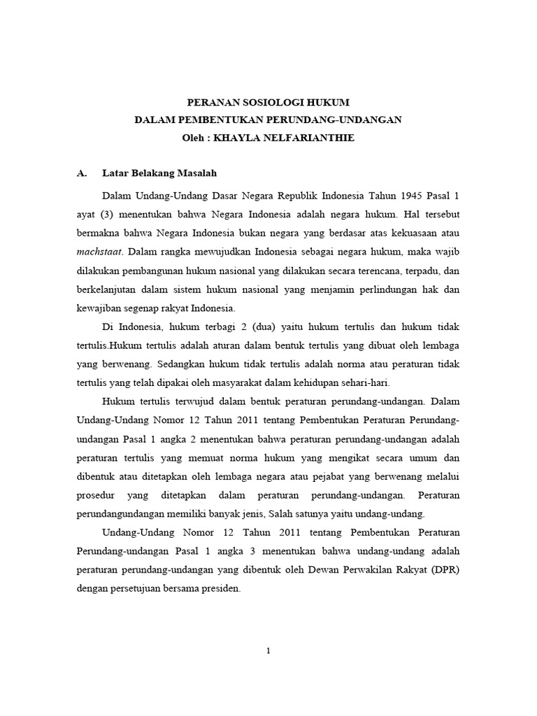 Peranan Sosiologi Hukum | PDF | Politik | Ilmu Sosial