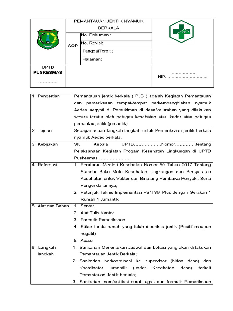 Sop PJB | PDF | Kesehatan Holistik | Sains & Matematika