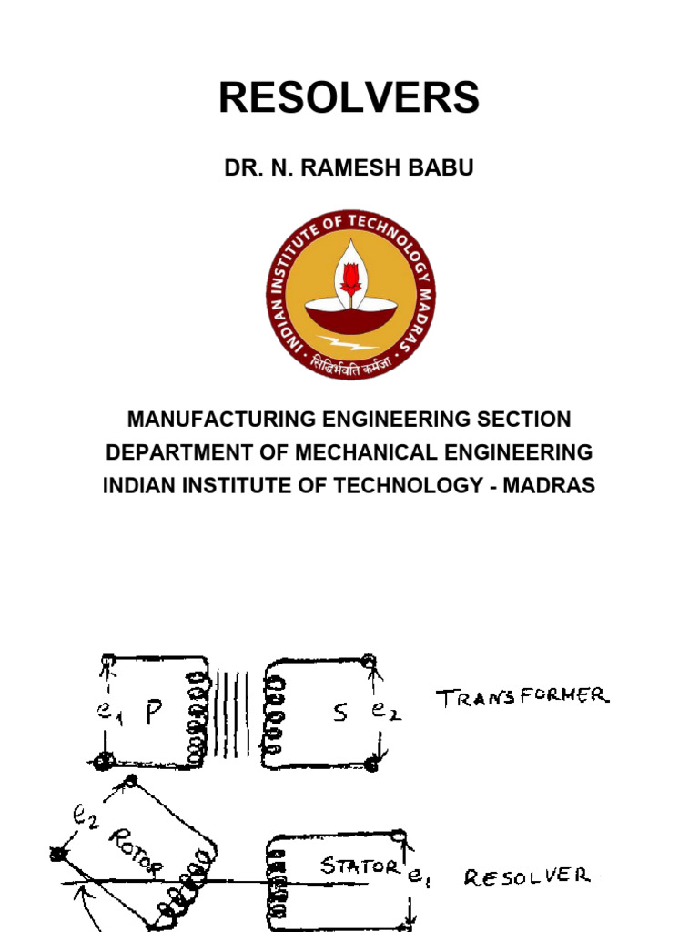 11th PPT (Resolvers) | PDF | Electrical Engineering | Telecommunications Engineering