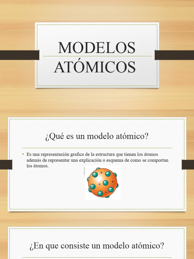 MODELOS ATÓMICOS | PDF | Átomos | Núcleo atómico