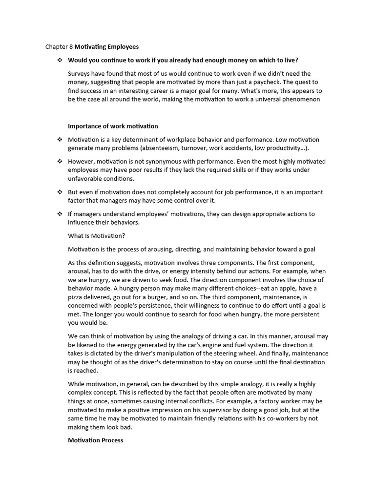 Understanding Employee Motivation | PDF | Motivational | Motivation