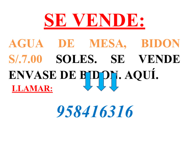 Se Vende Agua | PDF