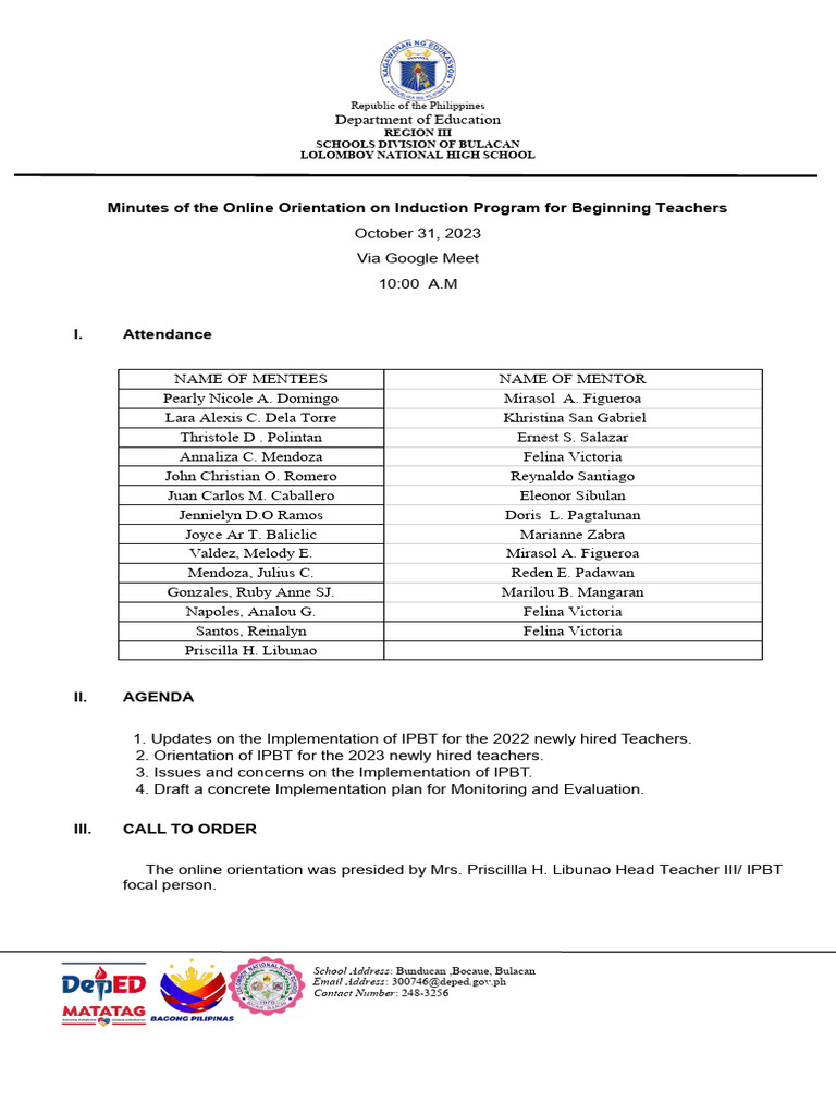 Ipbt Orientation Acr | PDF